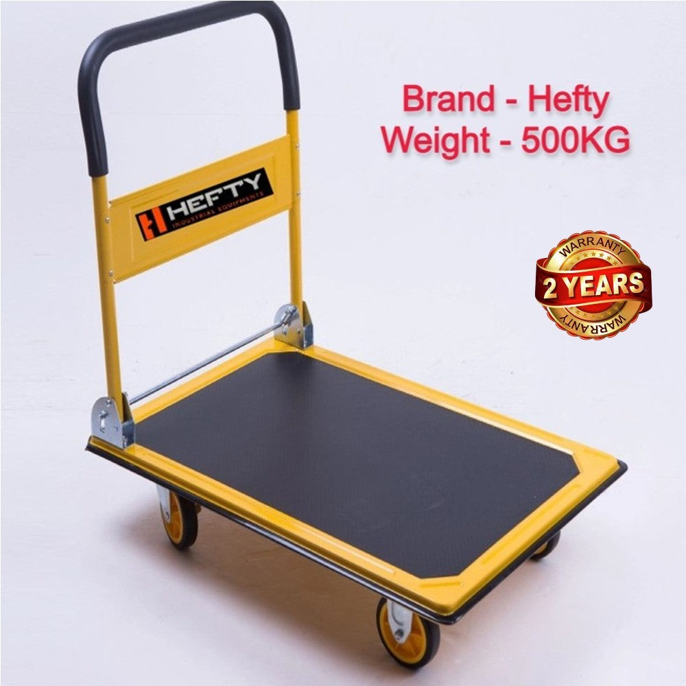 Hefty Foldable platform hand push truck hand carts & trolleys 500Kg ...